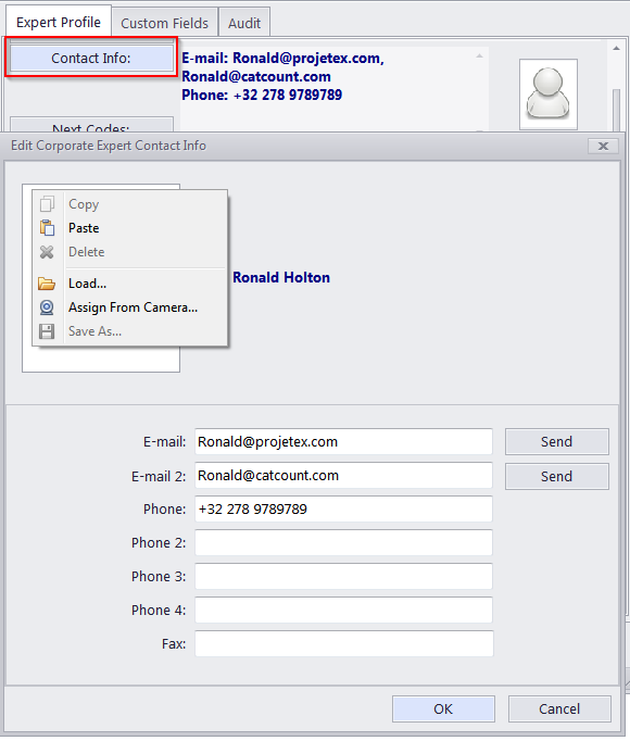 Corporate Expert Contact Info